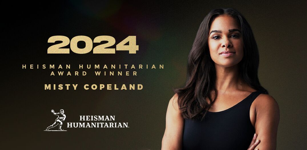 Celebrated Ballet Dancer Misty Copeland Named 2024 Heisman Humanitarian ...
